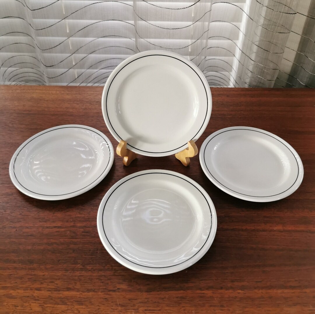Royal Doulton Steelite Bread Plates Set of 4 Black Line Hotelware ...