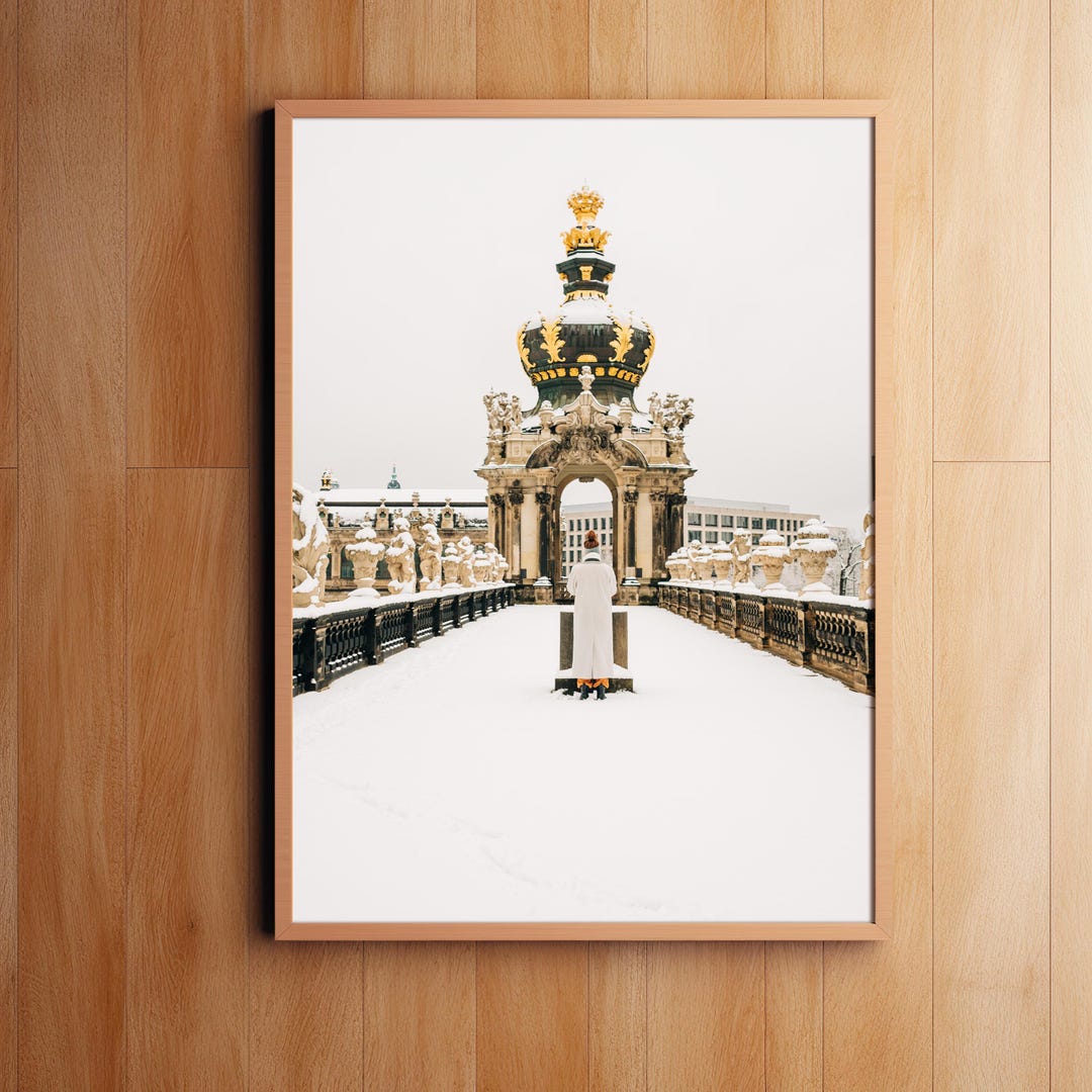 Winter in Dresden Poster, Historic Germany Castle Photo Print, Zwinger ...