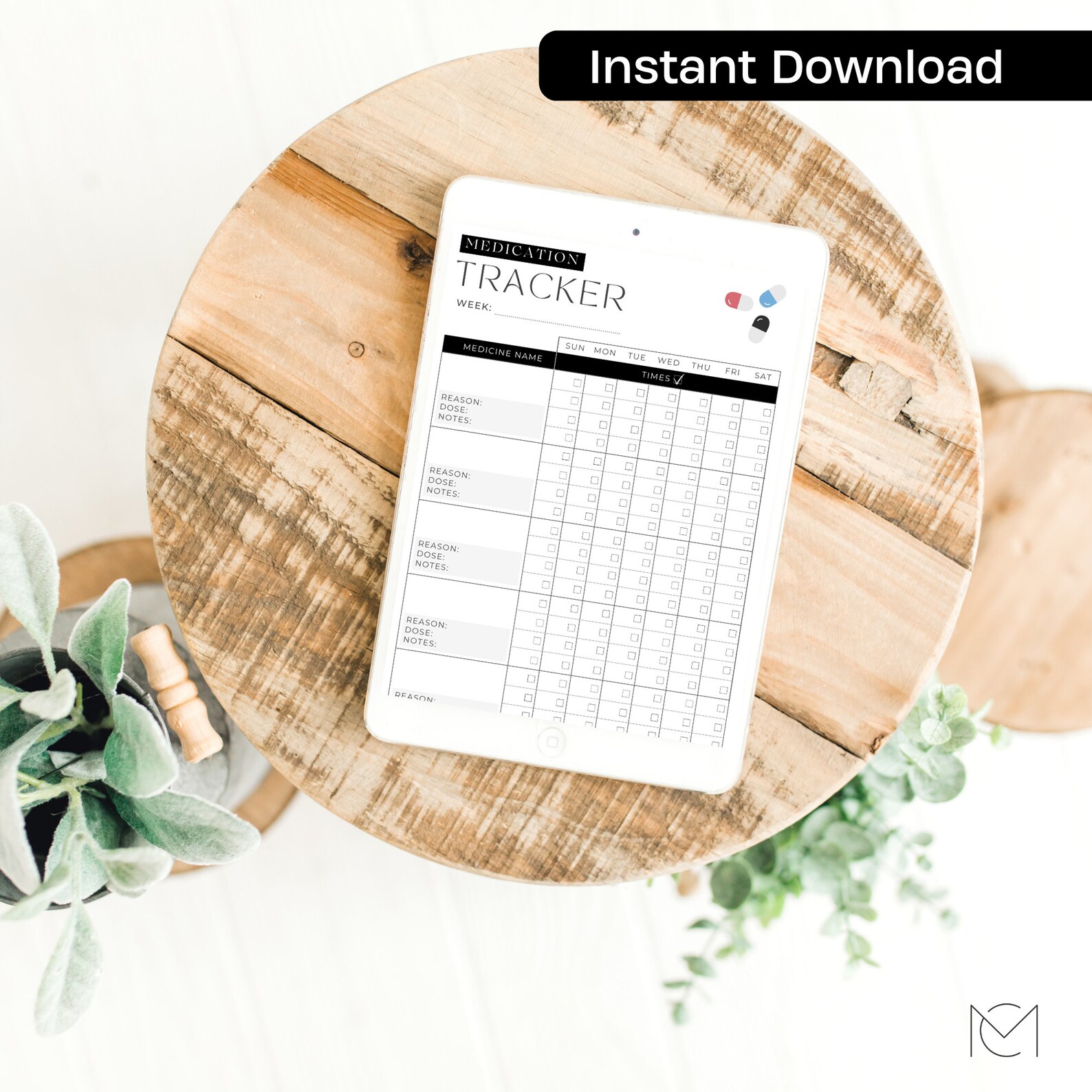 Medication Tracker Printable Medicine Tracker Medication - Etsy