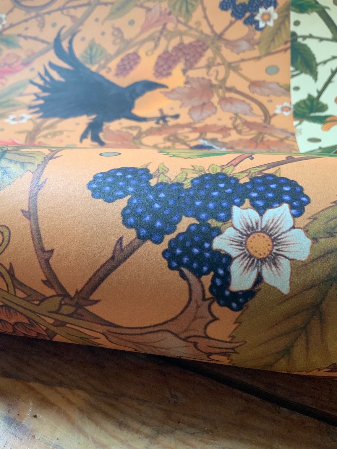 Raven Harvest Wallpaper - Etsy