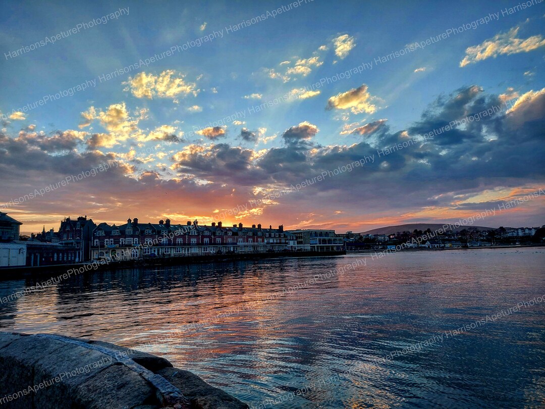 Sunset at Swanage Photo Wall Art Prints - Etsy