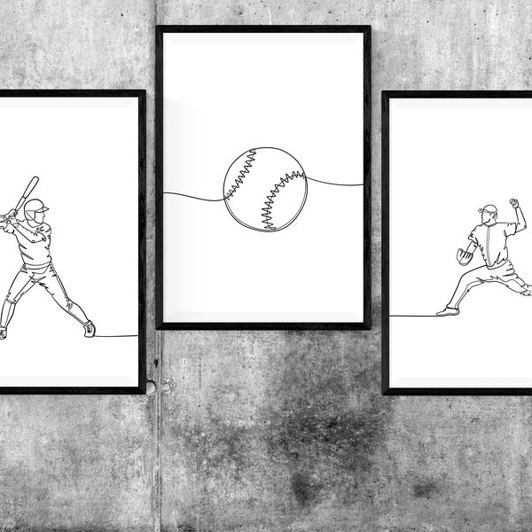 Baseball Wall Art - Etsy