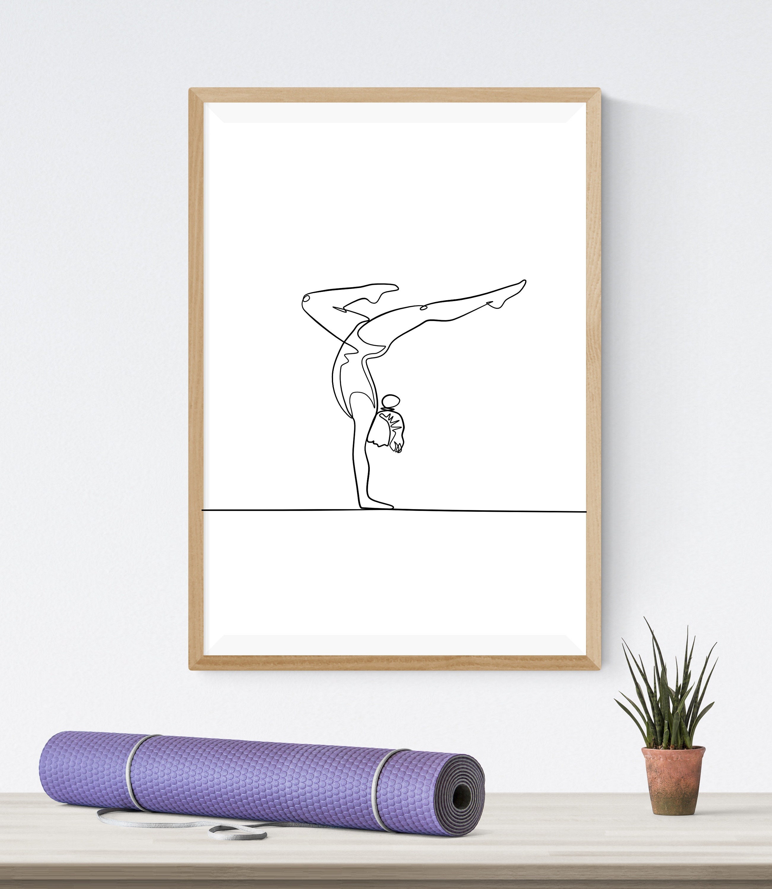 Gymnastics Prints Gymnast Line Art Wall Art Print Sport - Etsy UK