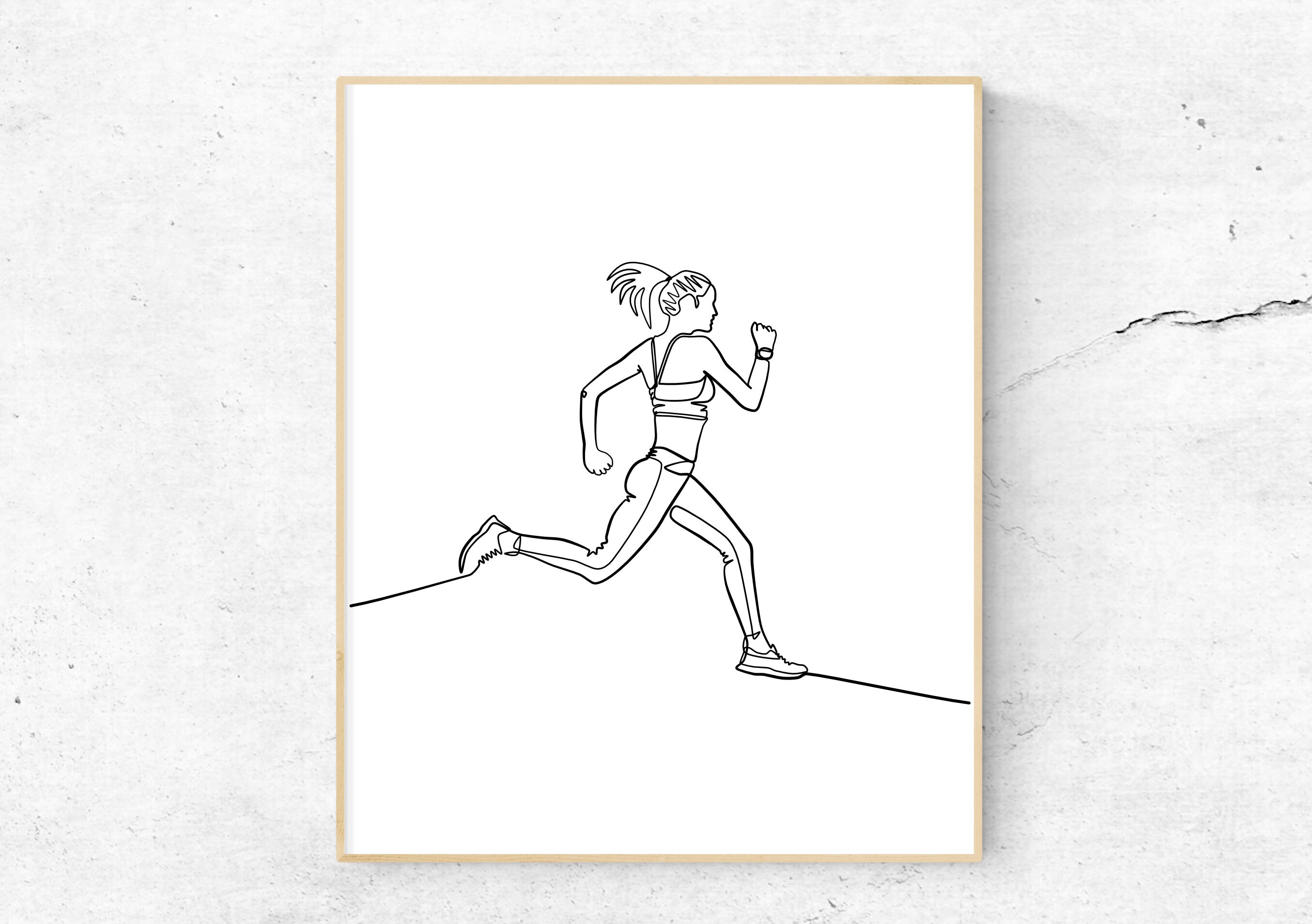 Running Woman Drawing