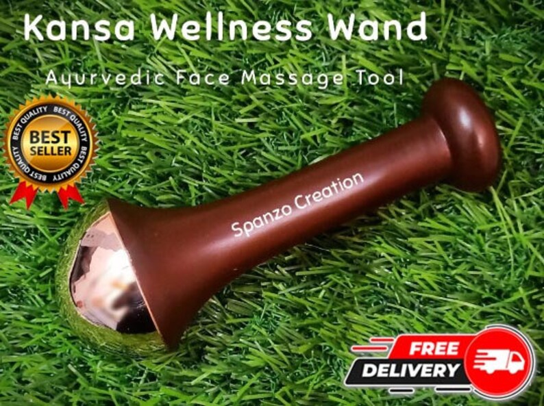 Original Ayurveda Kansa Wand Massager Tool With Teak Wood Handle (size ...