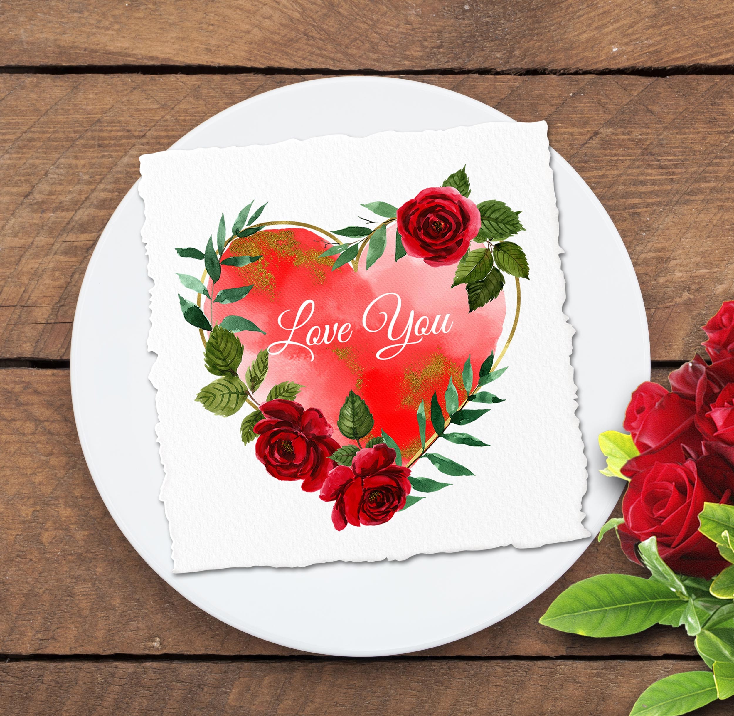 Watercolor Red Heart Clipart, Watercolor Heart Png, Love Clipart for ...