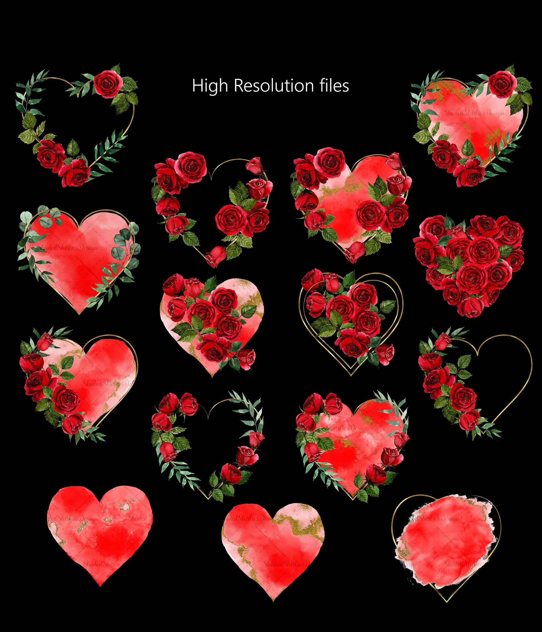 Watercolor Red Heart Clipart, Watercolor Heart Png, Love Clipart for ...