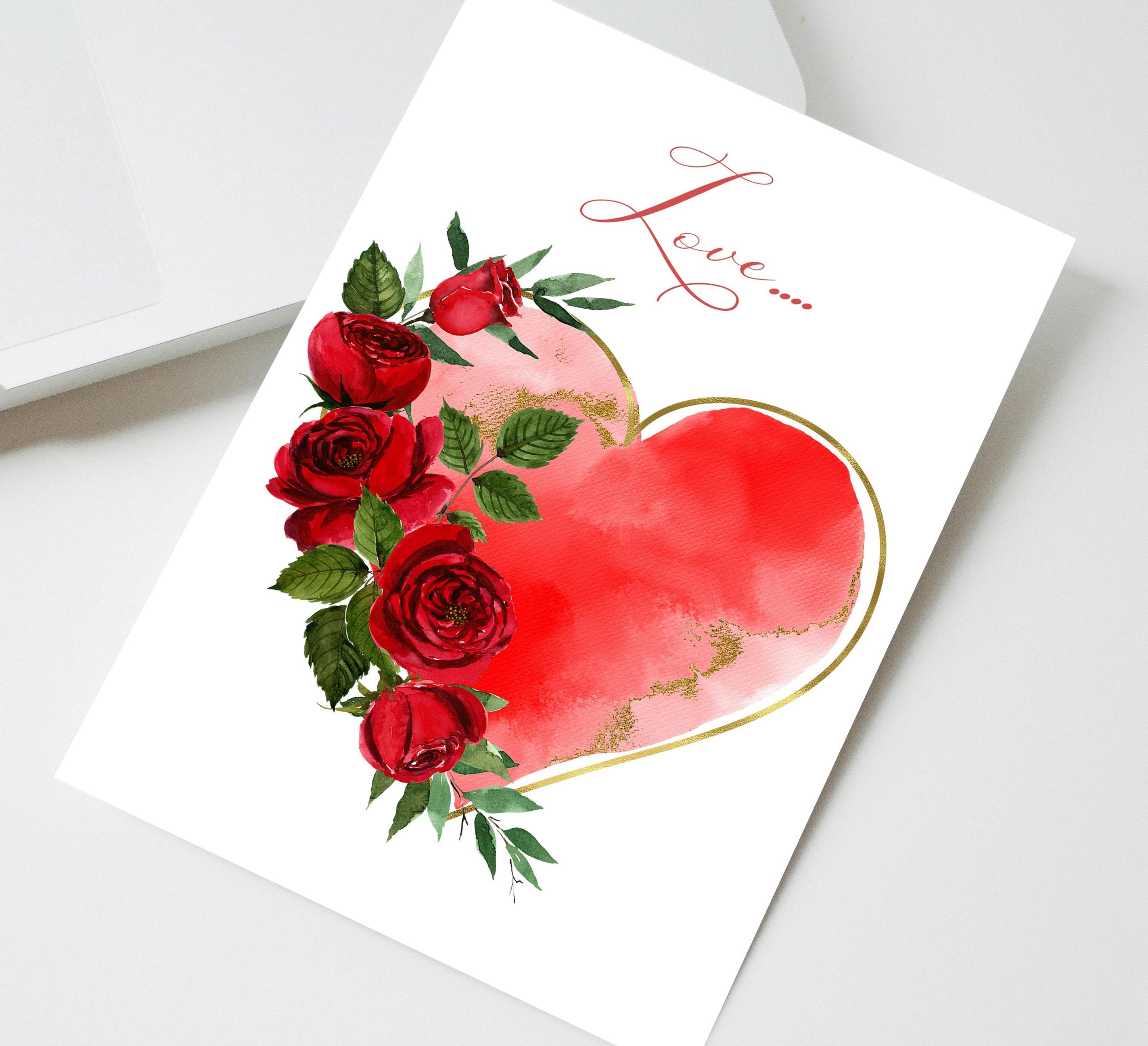 Watercolor Red Heart Clipart, Watercolor Heart Png, Love Clipart for ...