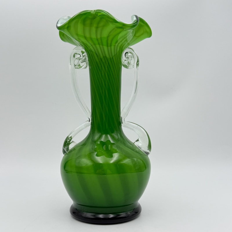 Double Handled Glass Vase - Etsy