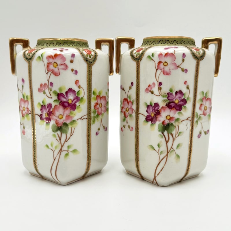 Antique Nippon Gilded Vase - Etsy