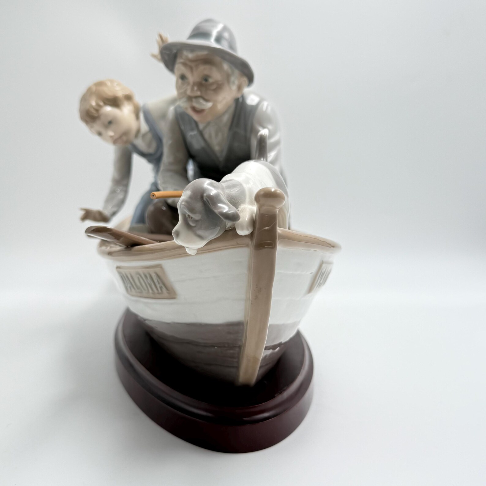 Lladro Figurine Fishing With Gramps Porcelain Retired - Etsy