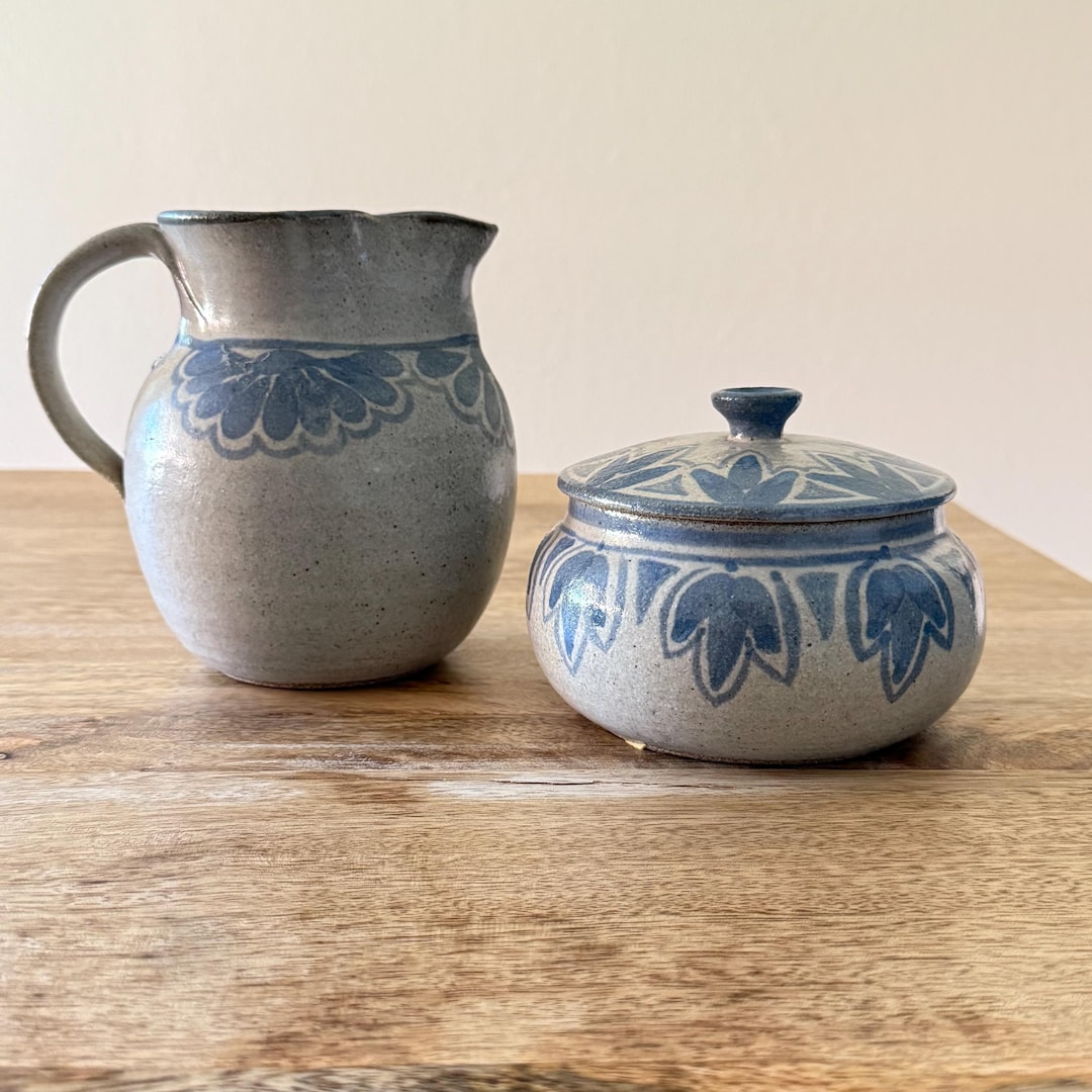 Vintage Lisa Reynolds 1984 Ceramic Pottery Unique Pitcher and Bowl - Etsy
