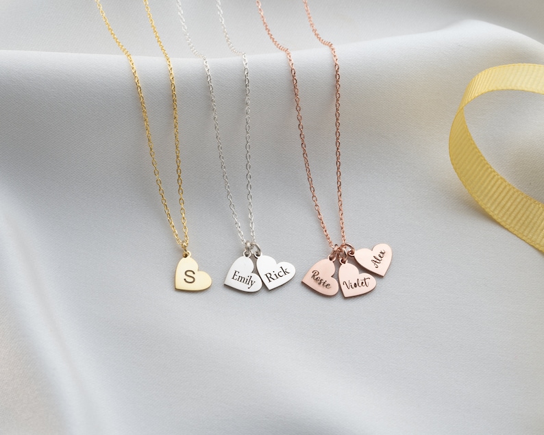 Custom Engraved Heart Necklace, Special Heart Pendant, Heart-shaped ...