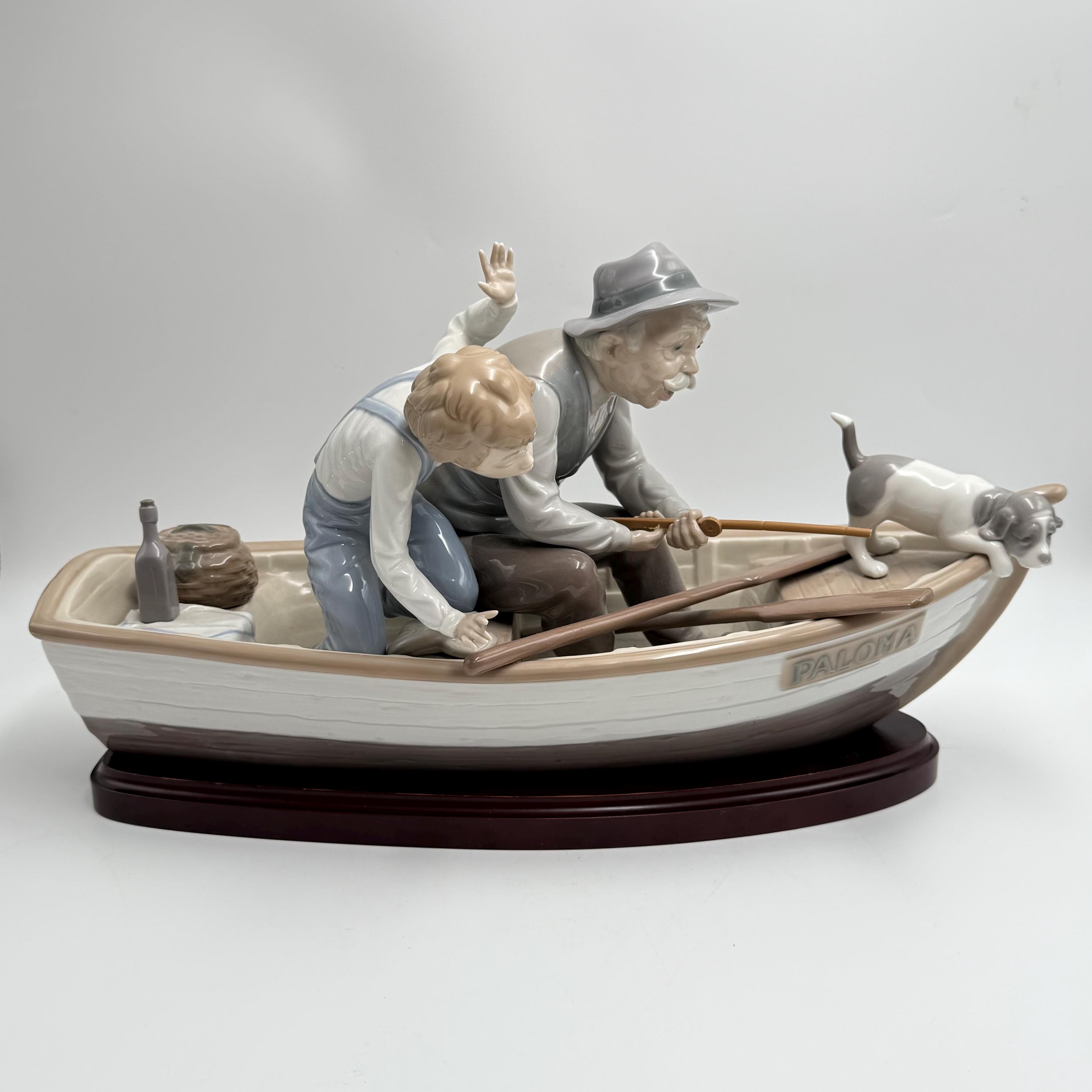 Lladro Figurine Fishing With Gramps Porcelain Retired - Etsy