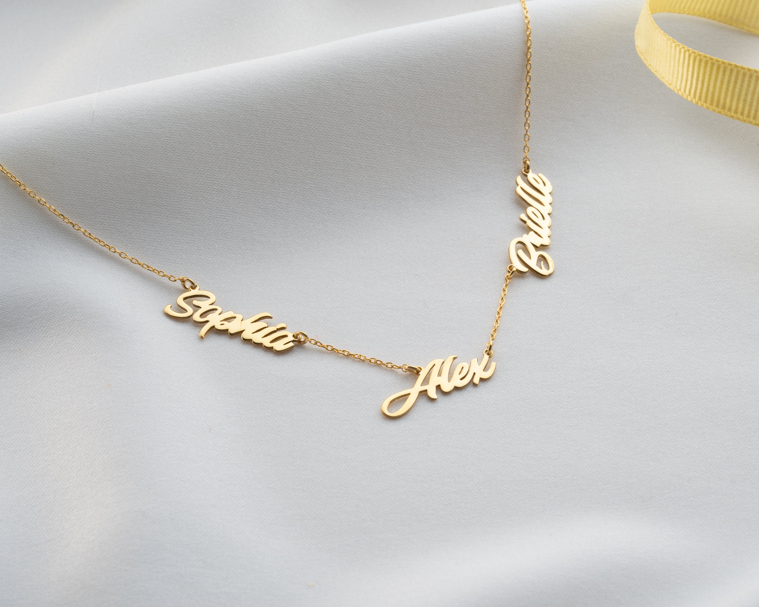 Multiple Name Necklace , Custom Family Name Necklace , Children Names ...