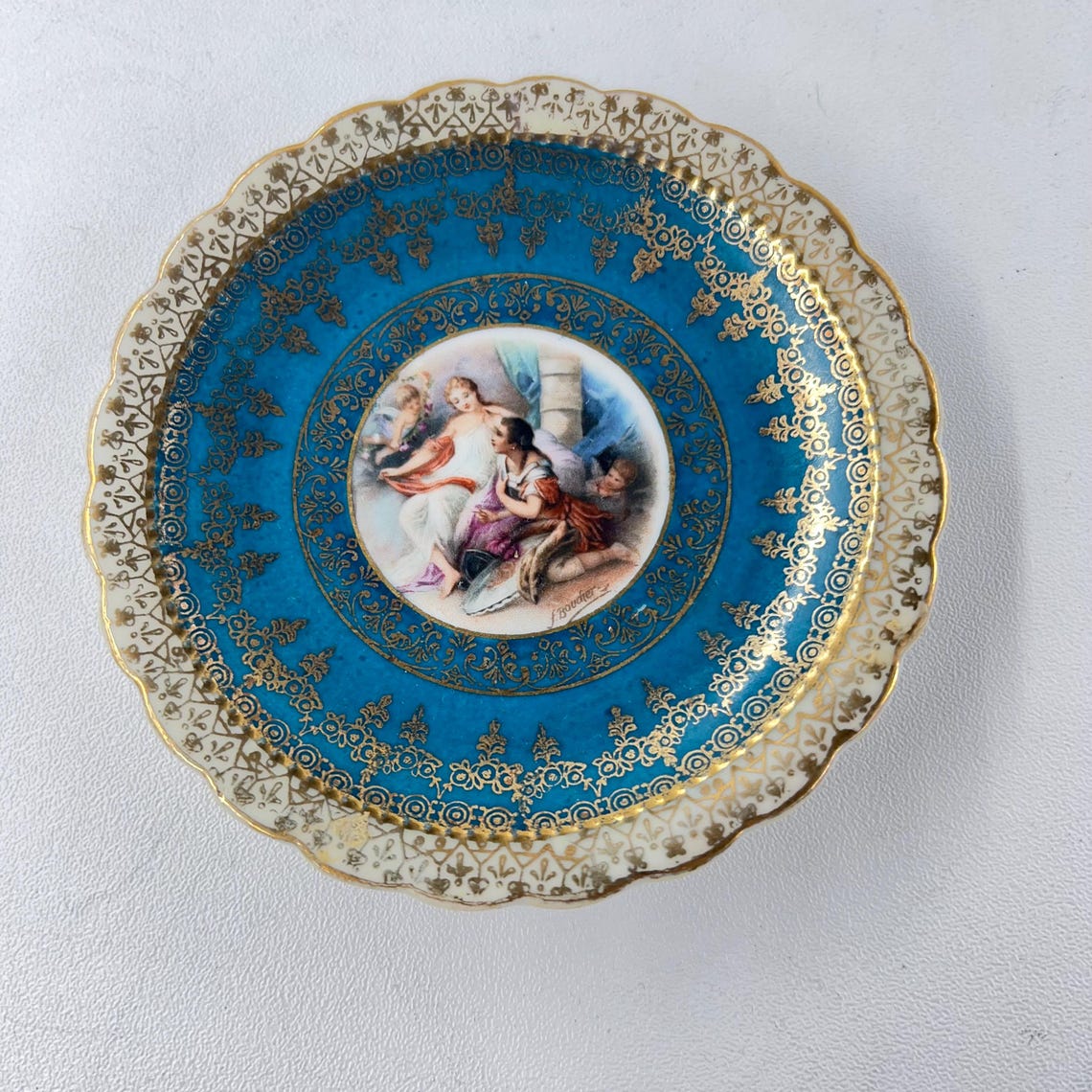 Antique Royal Vienna Miniature Porcelain Coffee Cup and Saucer F ...