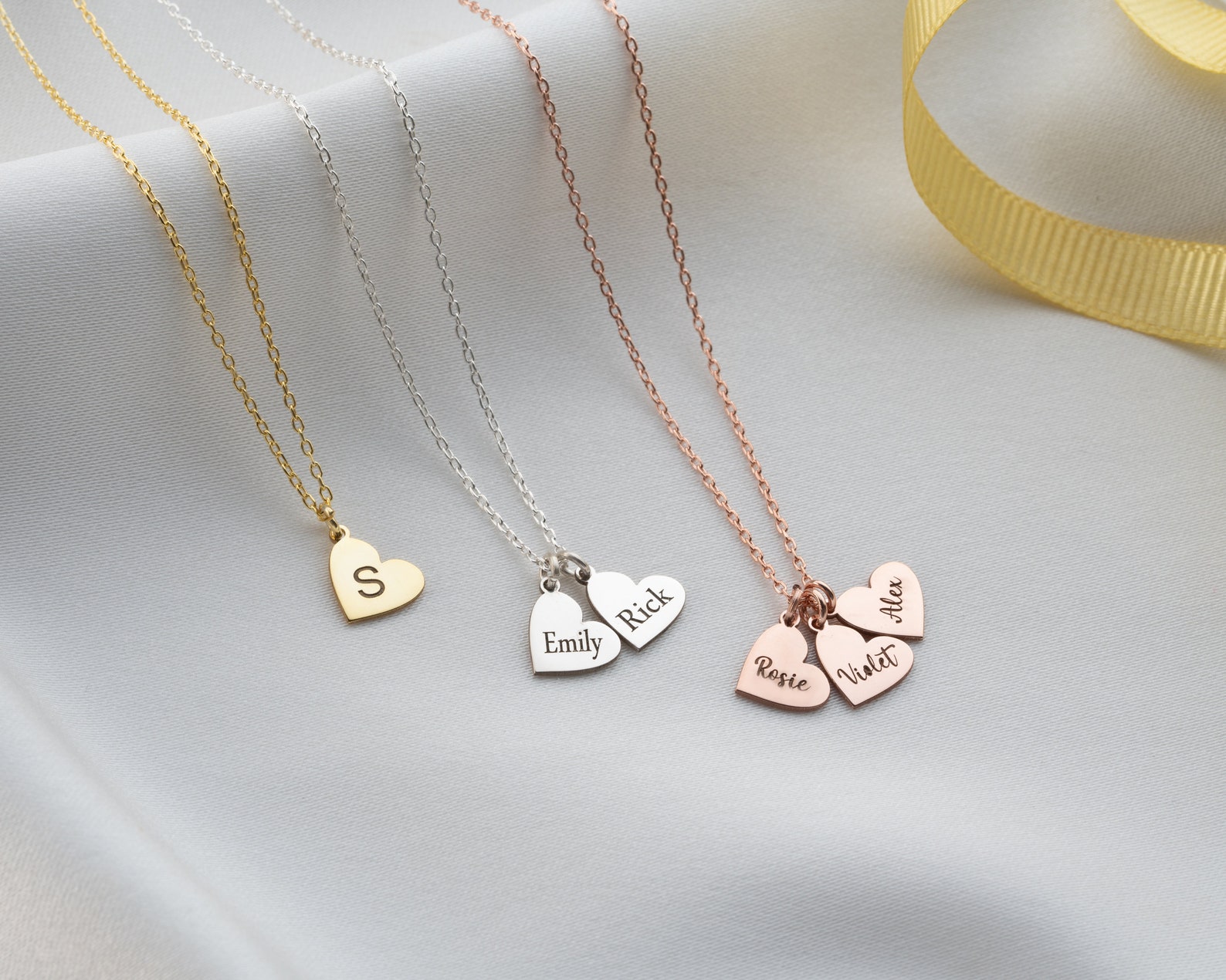 Custom Engraved Heart Necklace, Special Heart Pendant, Heart-shaped ...