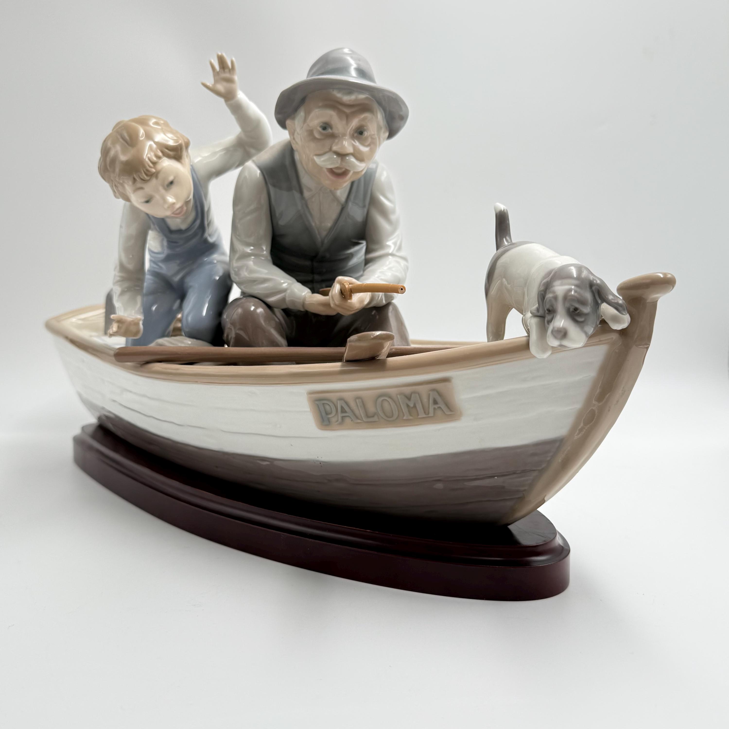 Lladro Figurine Fishing With Gramps Porcelain Retired - Etsy
