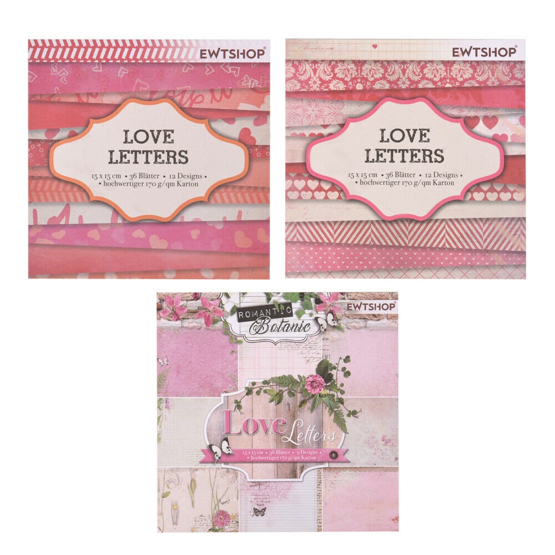 Ewtshop 3 X Motif Pads With 36 Sheets Each, Design Paper, Craft Paper ...