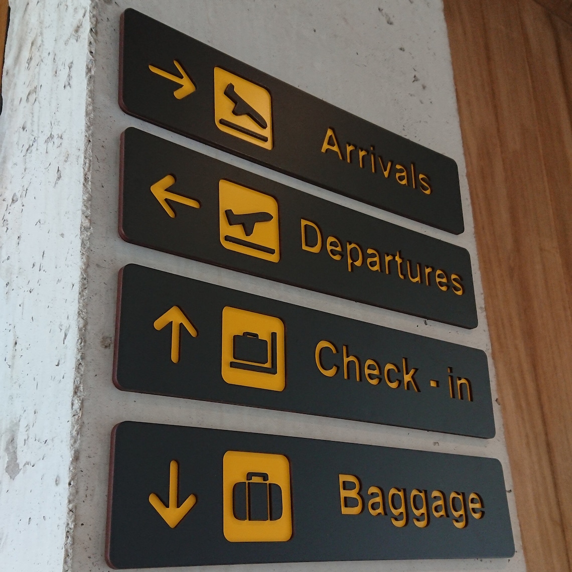 Pack X 4 Airport Signage Posters, Airport Sign, Aviation Theme, Gift ...