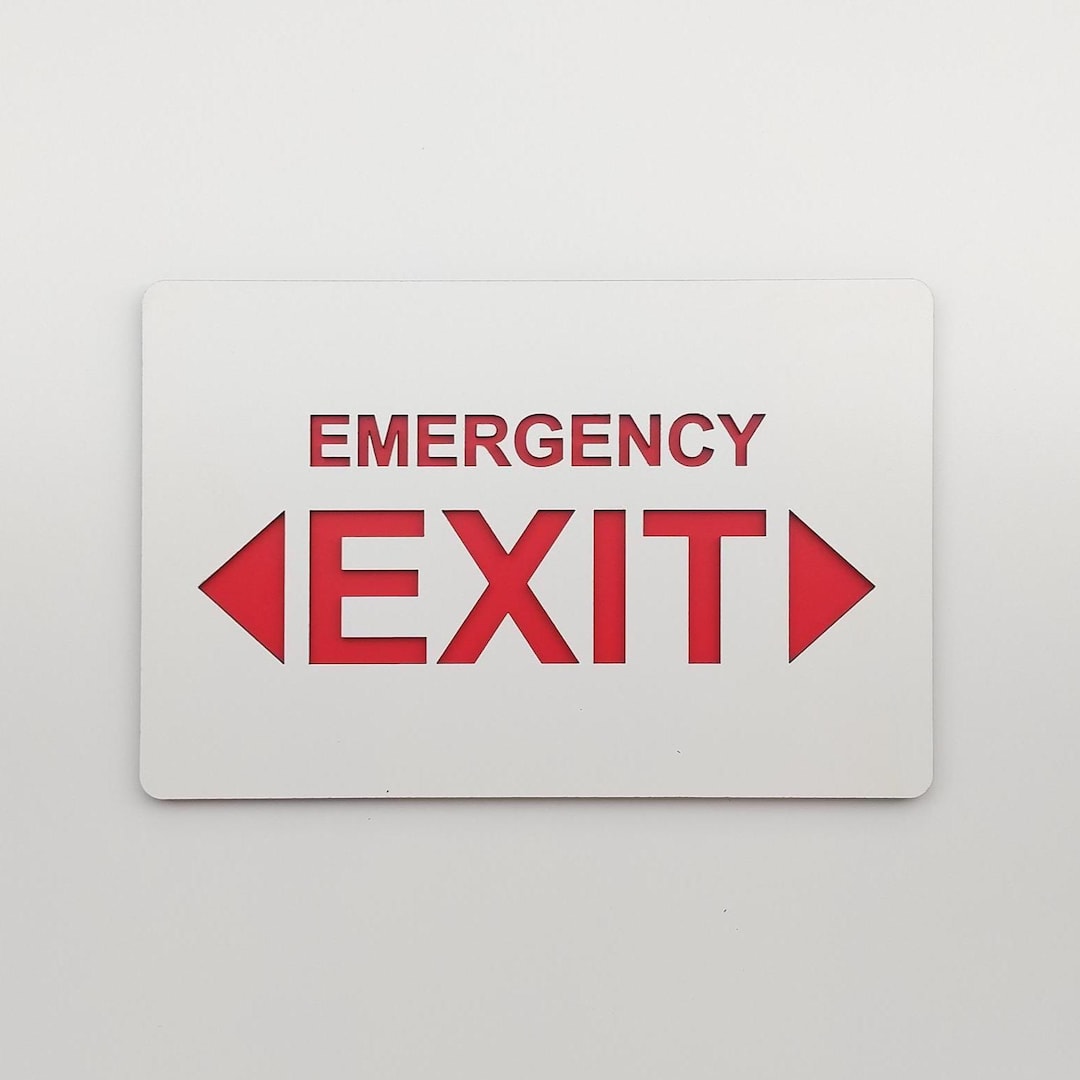 Airport Signage Poster: Emergency Exit Wall Art - Etsy