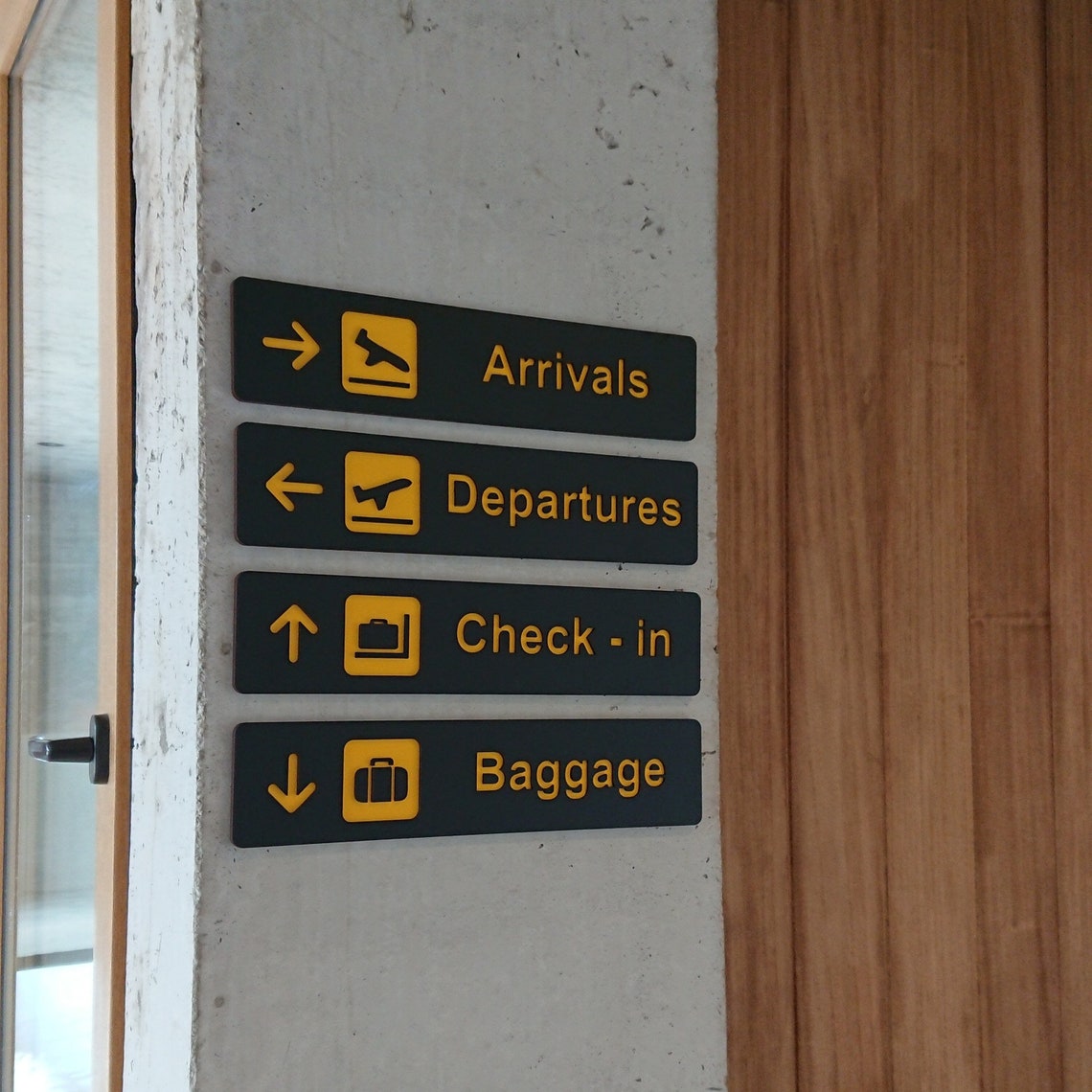 Pack X 4 Airport Signage Posters, Airport Sign, Aviation Theme, Gift ...