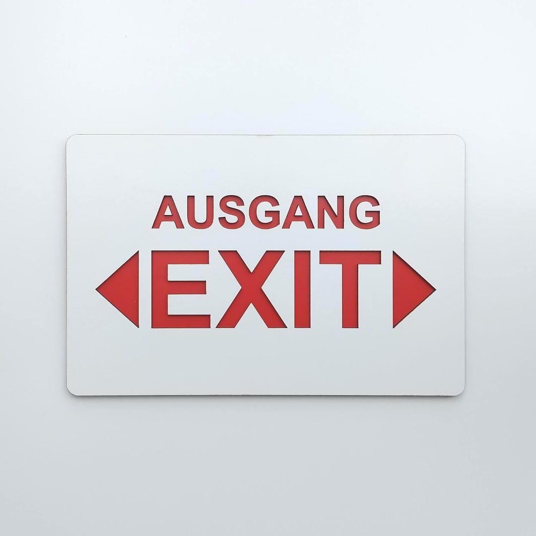 German "ausgang" Exit Sign: Aviation Theme Decor - Etsy