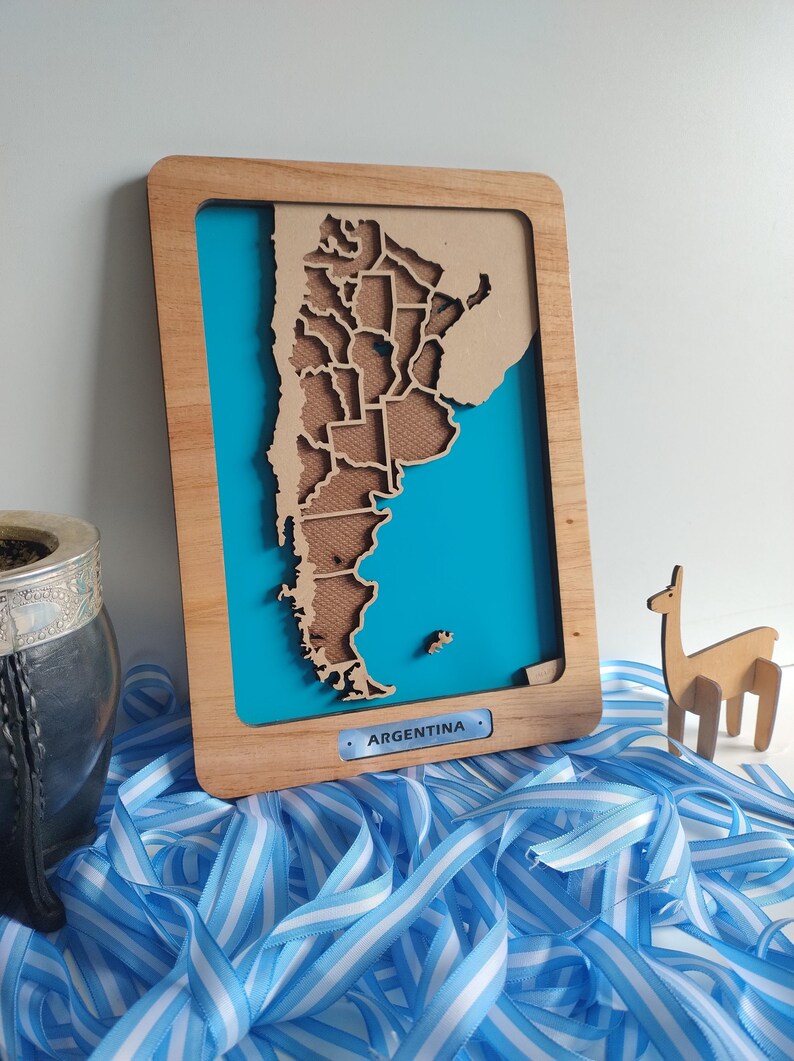 Argentina 3D Map - Decoration Unique Gift for Travelers. Special Ideal ...