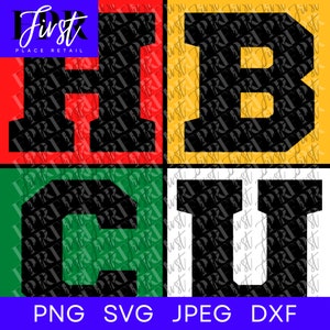 HBCU Blocks Svg and DXF Cut Files, Printable Png and Jpeg for Iron on ...