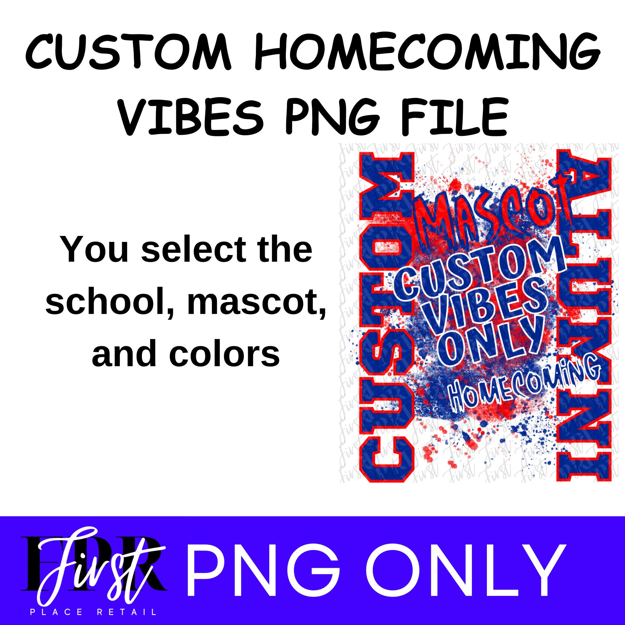 Custom Alumni Homecoming Vibes Only - Printable Png ONLY for Iron on ...