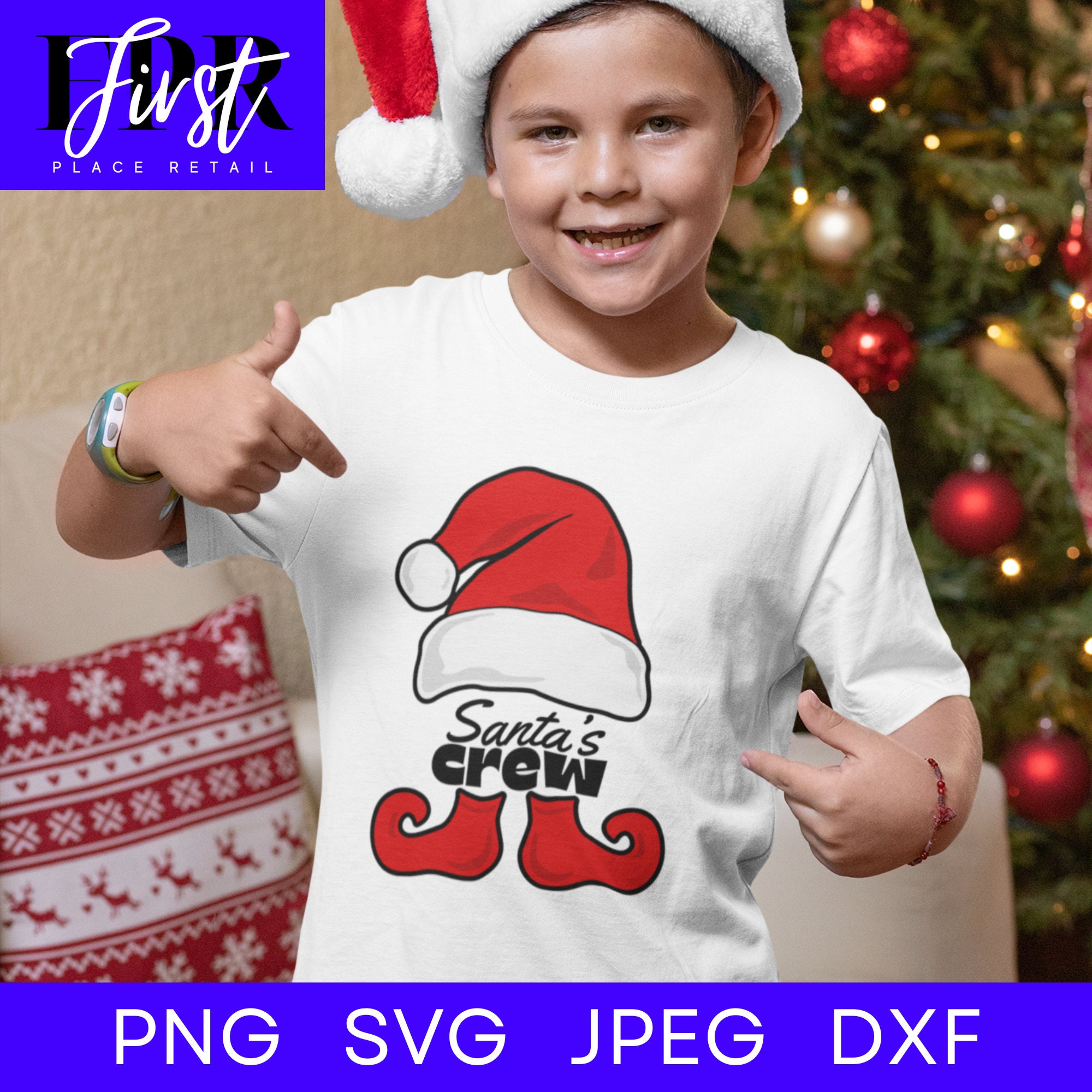 Santa’s Crew Svg and Dxf Cut Files, Printable Png and Jpeg for Iron on ...