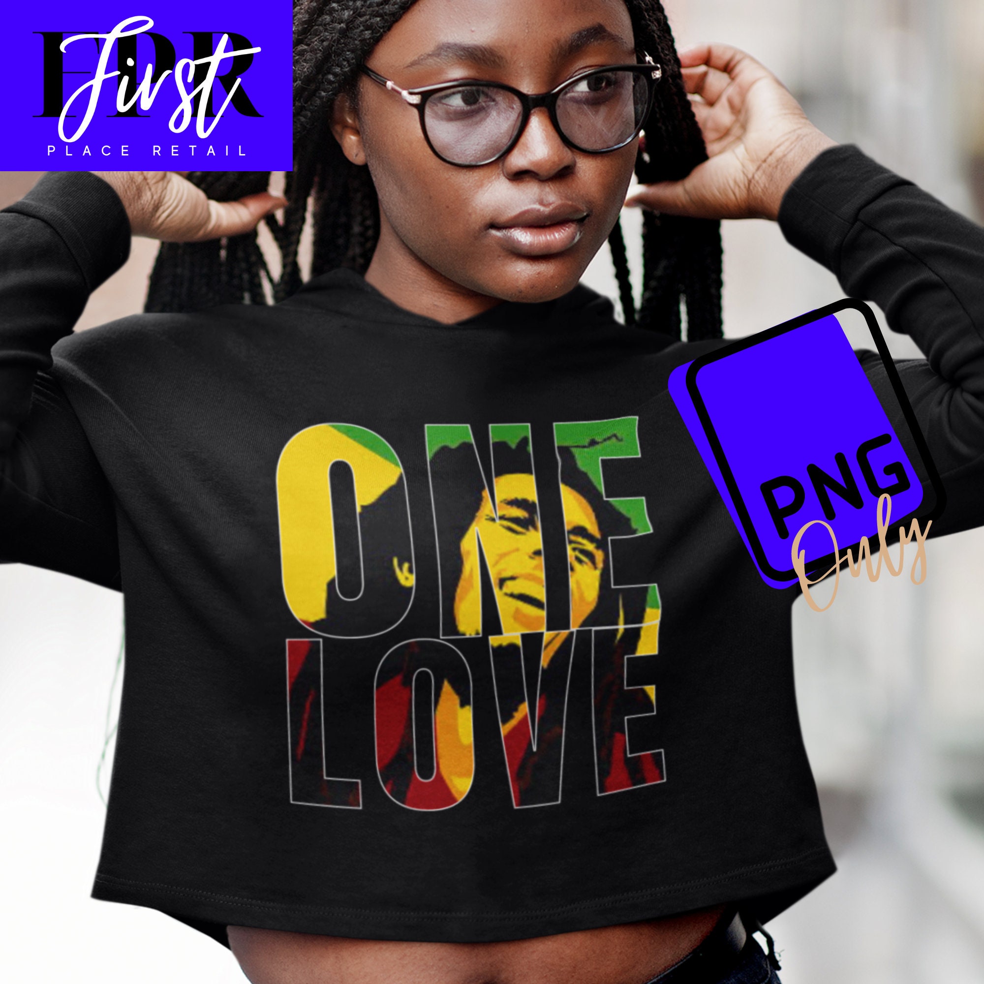 One Love (multicolor) Printable Png ONLY for Iron on Transfer. Instant ...