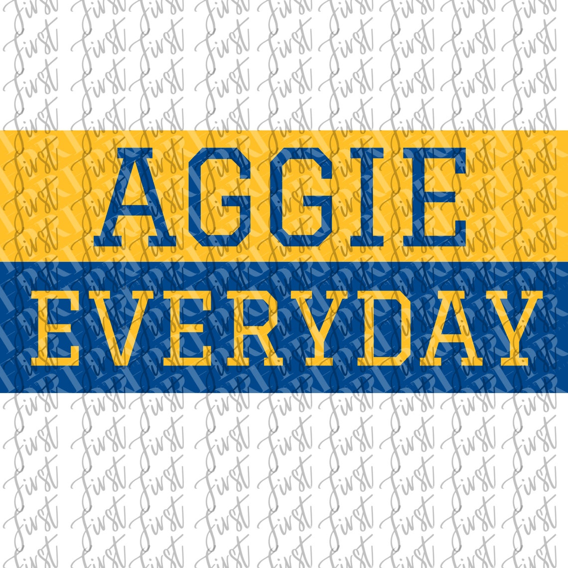 Aggie Everyday Svg and DXF Cut Files, Printable Png and Jpeg for Iron ...