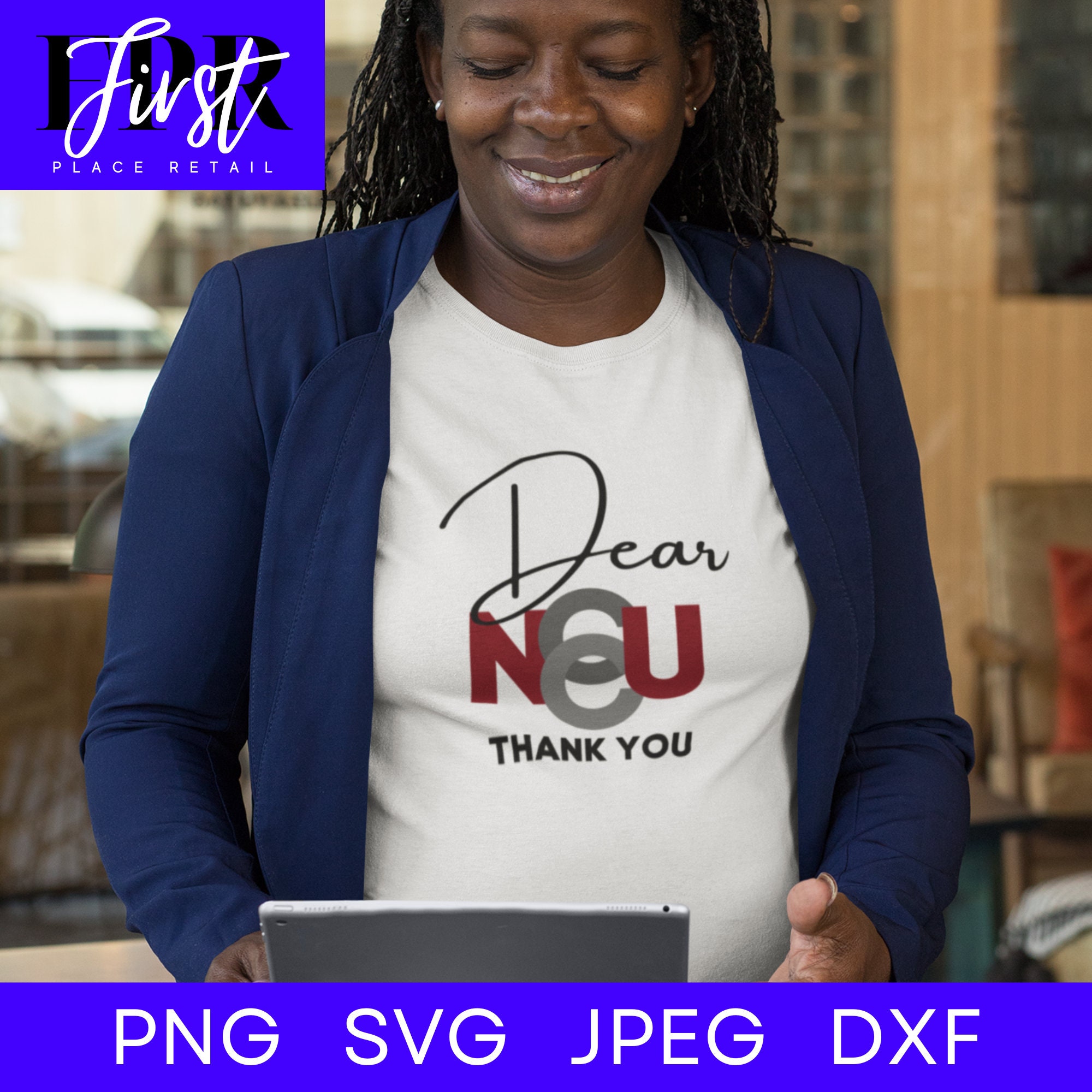 Dear NCCU Thank You SVG and DXF Cut File, Printable Png and Jpeg for ...
