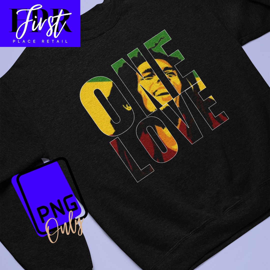 One Love (multicolor) Printable Png ONLY for Iron on Transfer. Instant ...