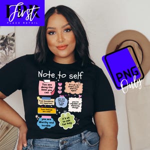 Note to Self Printable Png ONLY for Iron on Transfer. Instant Download ...