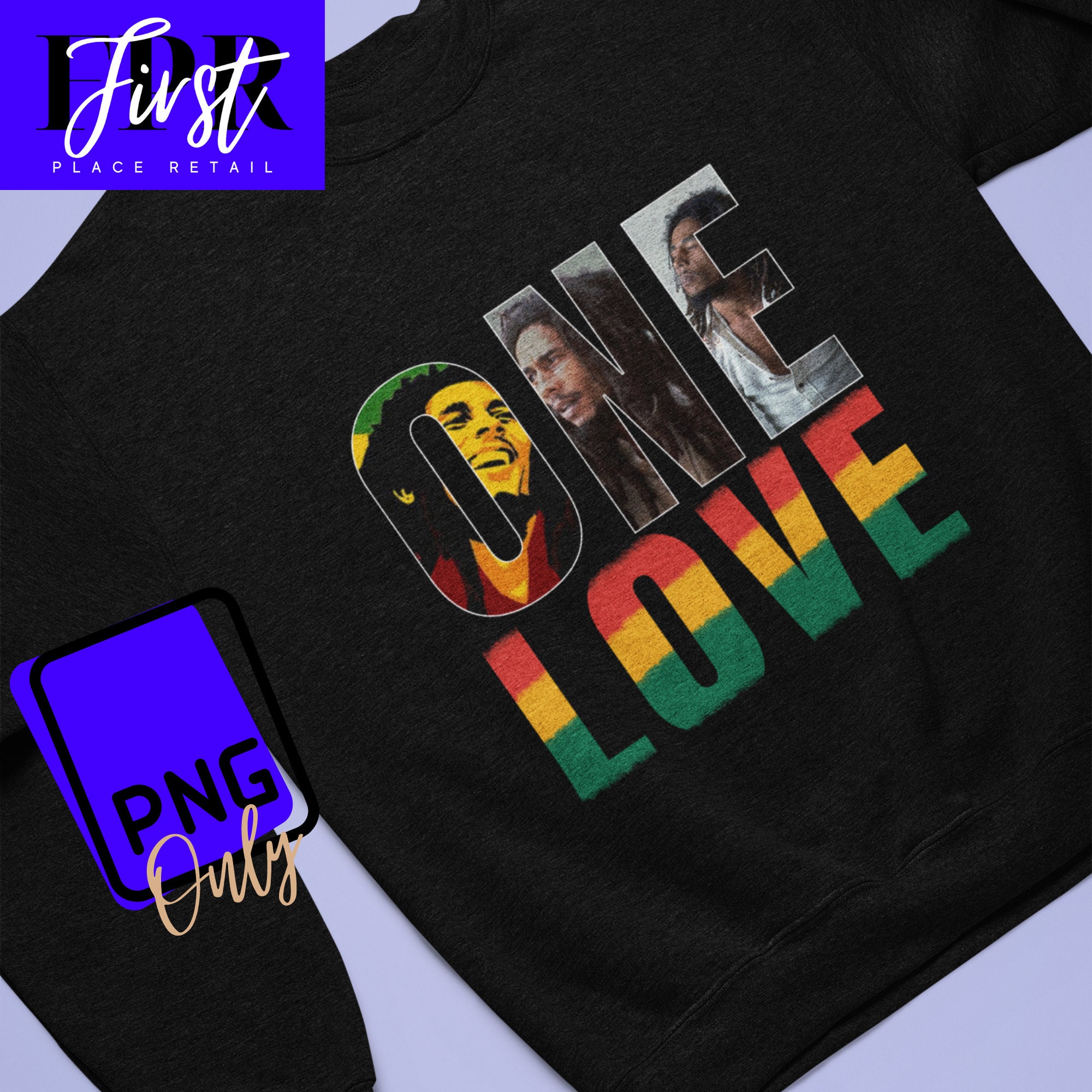 One Love multicolor Printable Png ONLY for Iron on Transfer. Instant ...