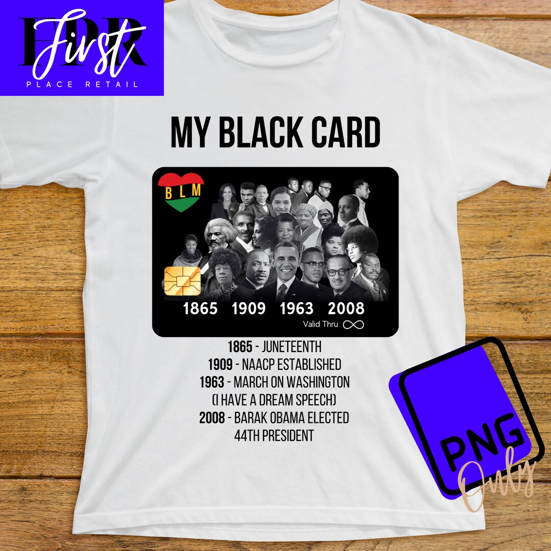 My Black Card Printable Png ONLY for Iron on Transfer. Instant Download ...