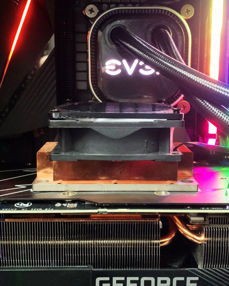 GPU Heatsink Cooling Kit With Copper Heatsink, 80mm Fan Grill, 4ft ...