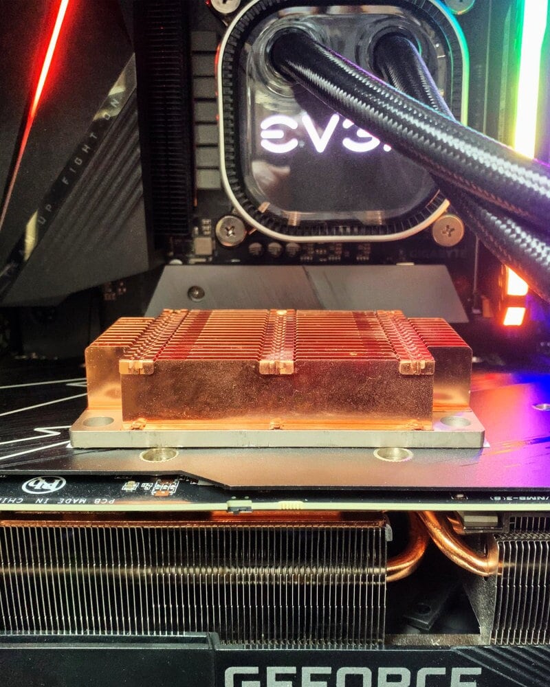 GPU Heatsink Cooling Kit With Copper Heatsink, 80mm Fan Grill, 4ft ...