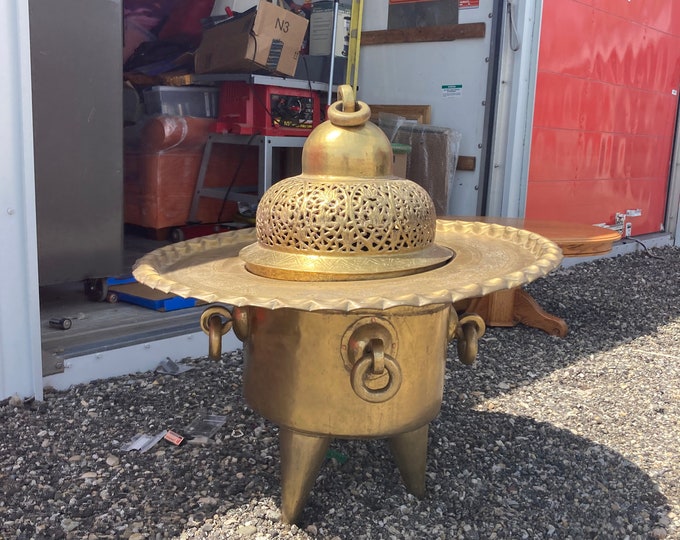 Unique Solid Brass Brazier Antique Large Brazier Huge Vintage Handmade ...