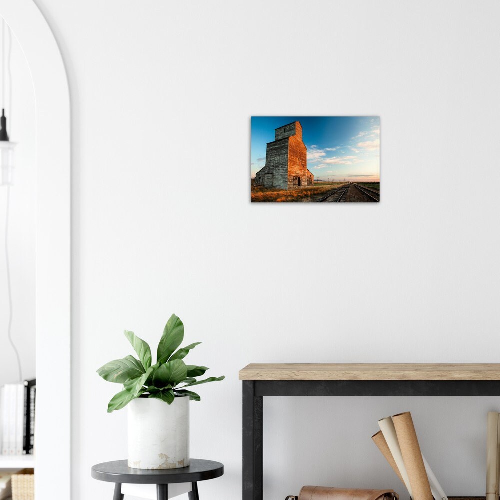 Rural Grain Elevator Print Western Acrylic Canvas Metal - Etsy