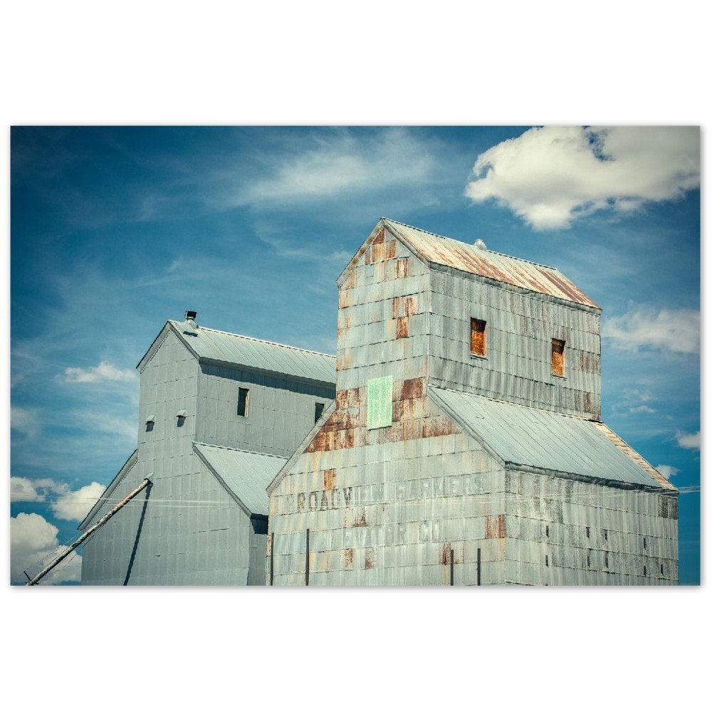 Vintage Grain Elevator Print | Elevator Acrylic, Canvas, Metal, or Wood ...