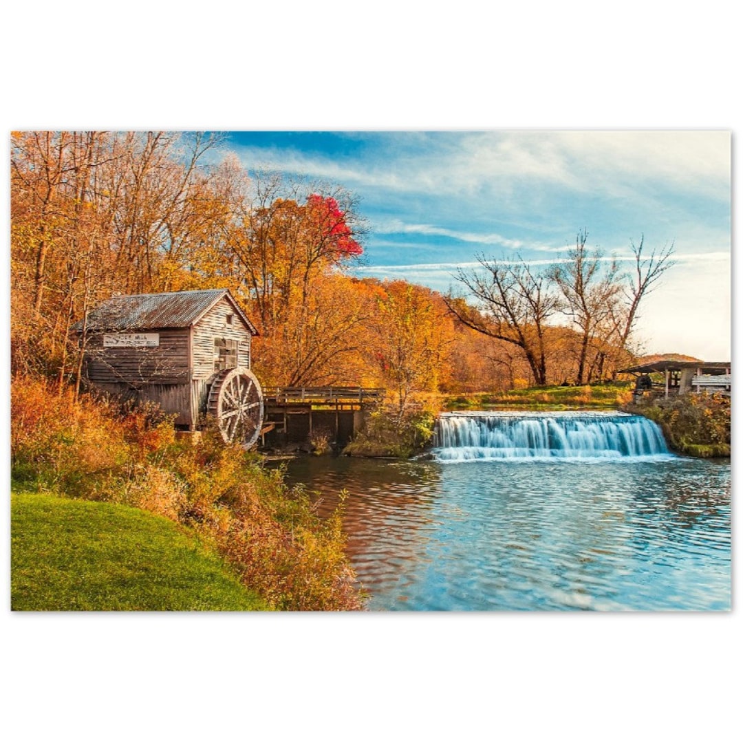Abandoned Old Mill Print | Autumn Acrylic, Canvas, Metal, or Wood Print ...