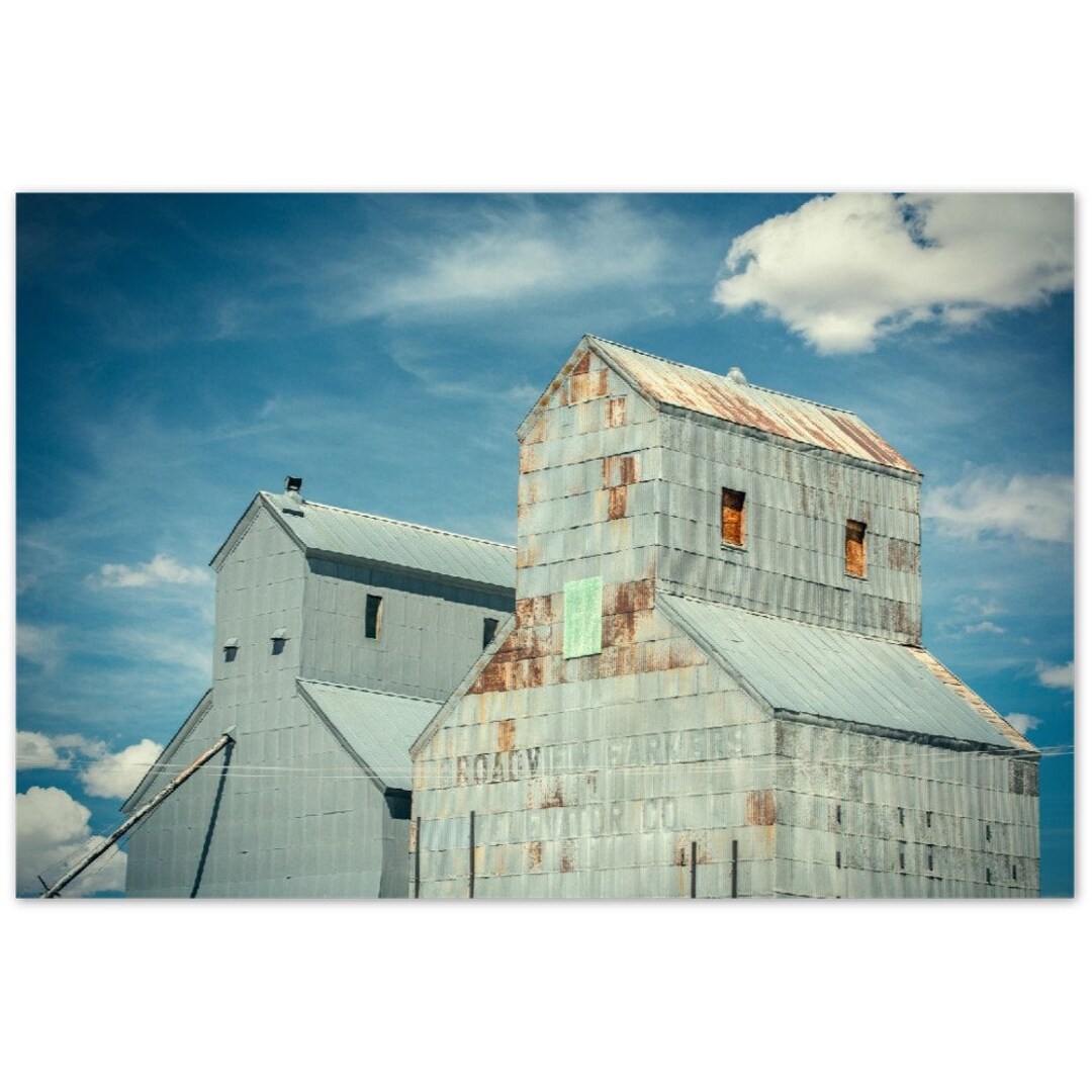 Vintage Grain Elevator Print | Elevator Acrylic, Canvas, Metal, or Wood ...