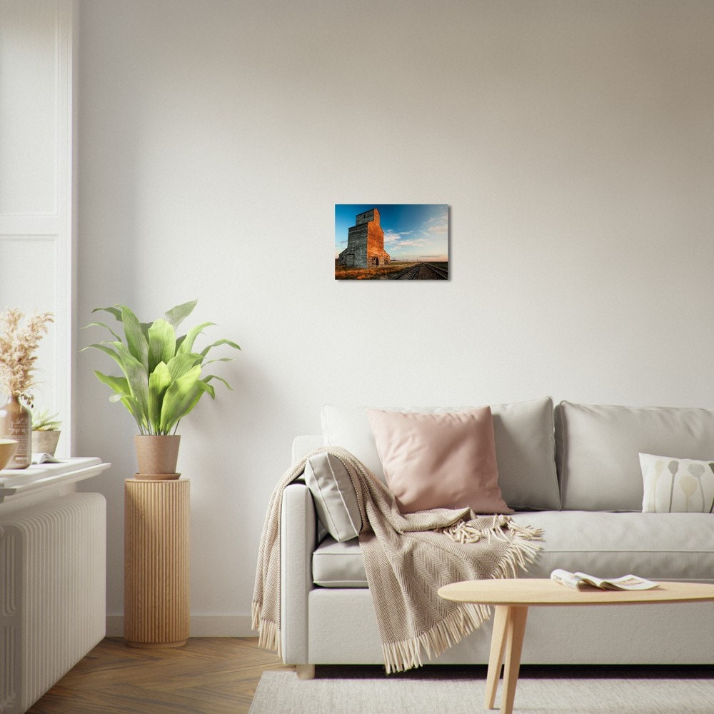 Rural Grain Elevator Print Western Acrylic Canvas Metal - Etsy