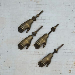 Mini HELPING HAND KNOBS ~ Bronze Color ~jewelry Hook ~ Coat or Hat Hook ...