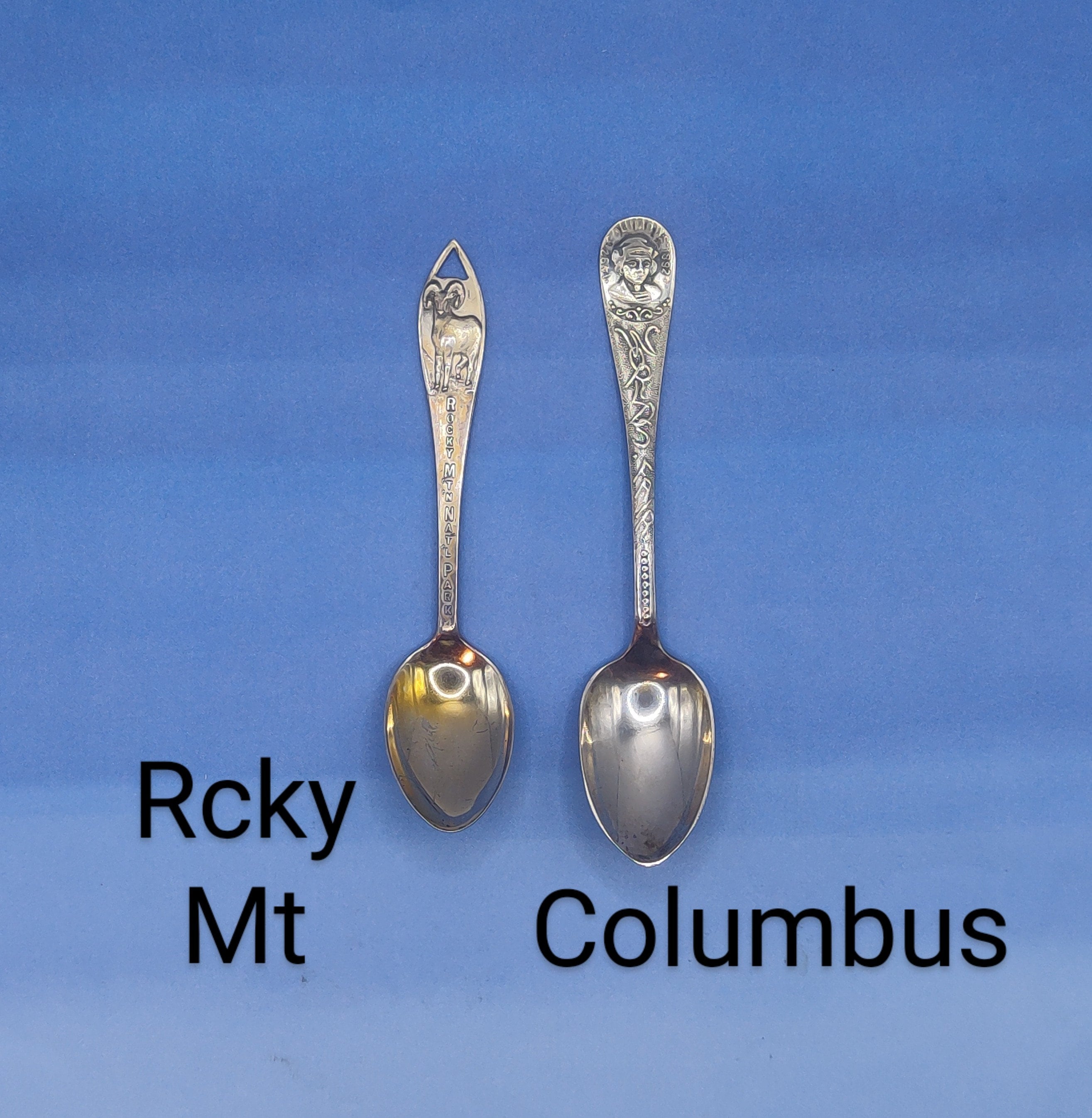 AI Coin Silver Co SOUVENIR SPOON ~ Columbus ~ Rocky Mtn Nat'l Park ...