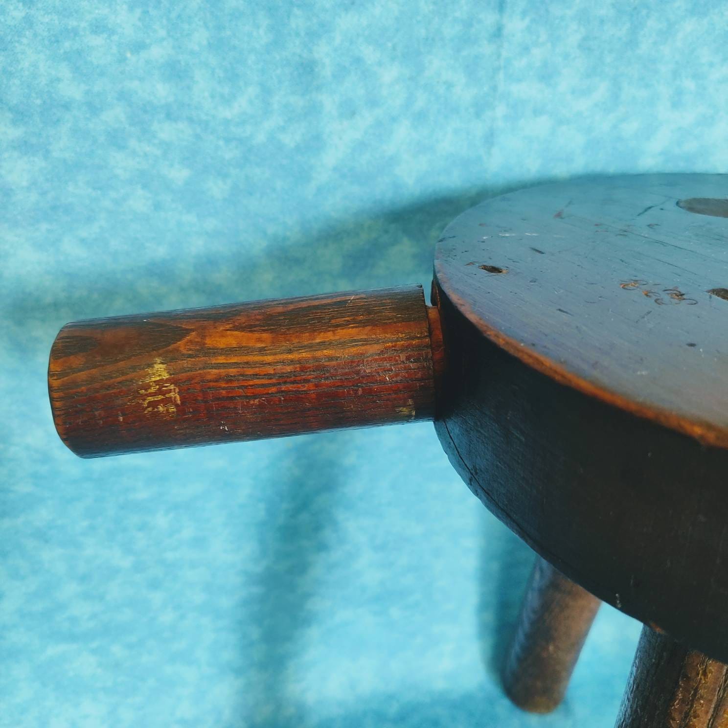 Antique 3 Leg MILKING STOOL With Handle Round Through - Etsy