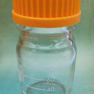 PYREX REAGENT BOTTLE Lab Glass ~ 25ml or 100ml ~ Media Storage Bottles ...